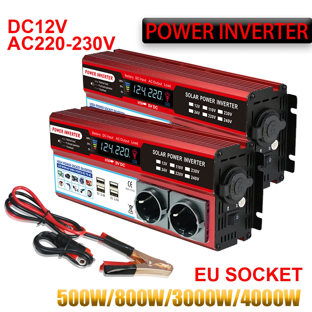Car-Inverters-3000W-4000W-Modified-Sine-Wave-Solar-Power-Converter-Car ...