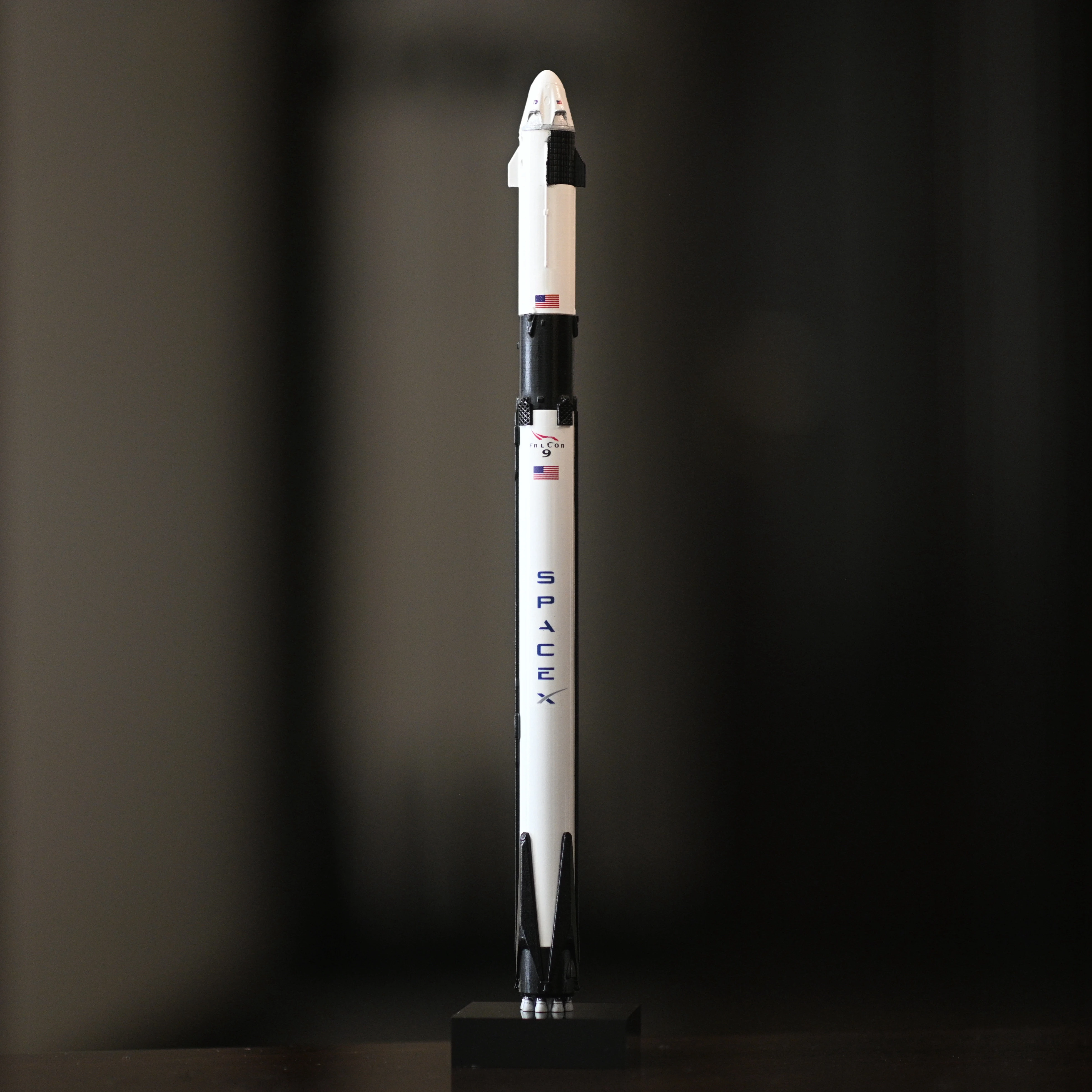 Spacex Model Rocket Falcon 9 Crew Dragon Model Spacecraft Toy Desktop ...