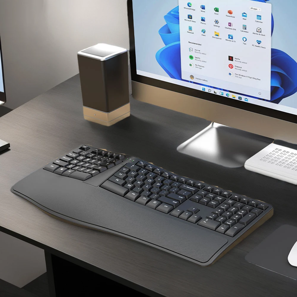 K9-Ergonomic-Keyboard-with-Wrist-Rest-Gaming-Keyboard-110-Keys-Computer ...