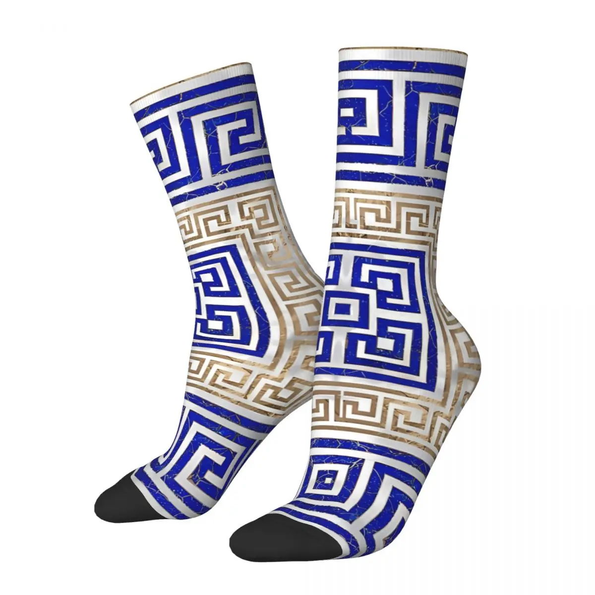 Lapis-Lazuli-And-Gold-Greek-Key-Ornament-Meander-Kawaii-Socks-Travel ...