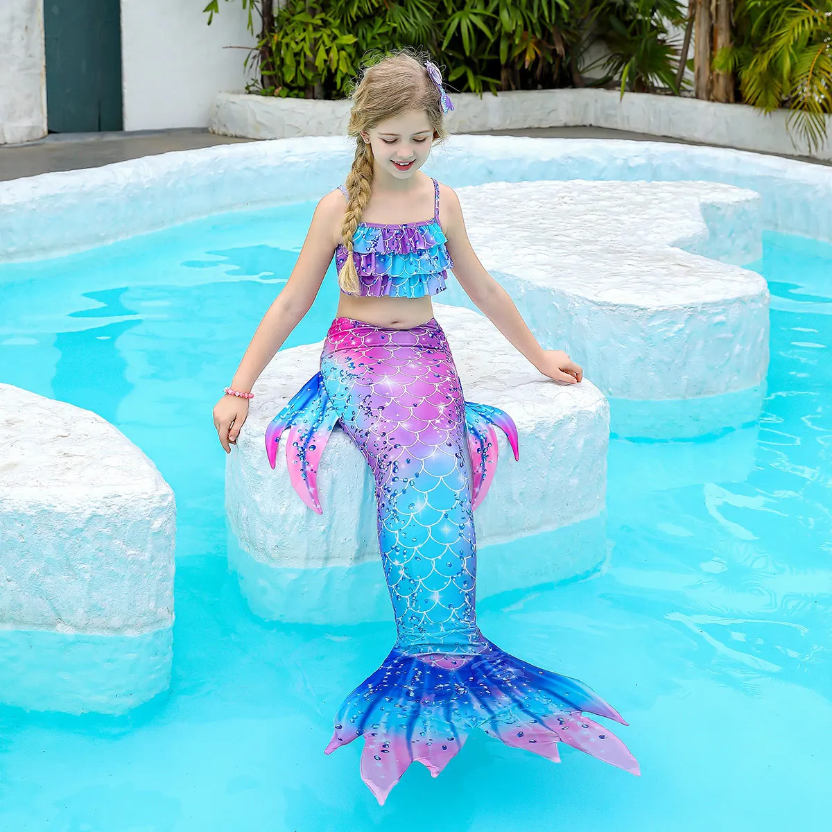 Blue Mermaid Tails For Kids