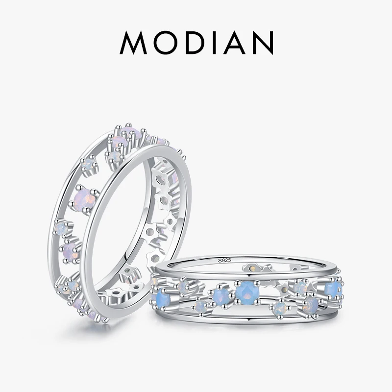 MODIAN-925-Sterling-Silver-Fashion-Blue-Opal-Ring-Original-Hollow-Out-Charming-Female-Stacking ...