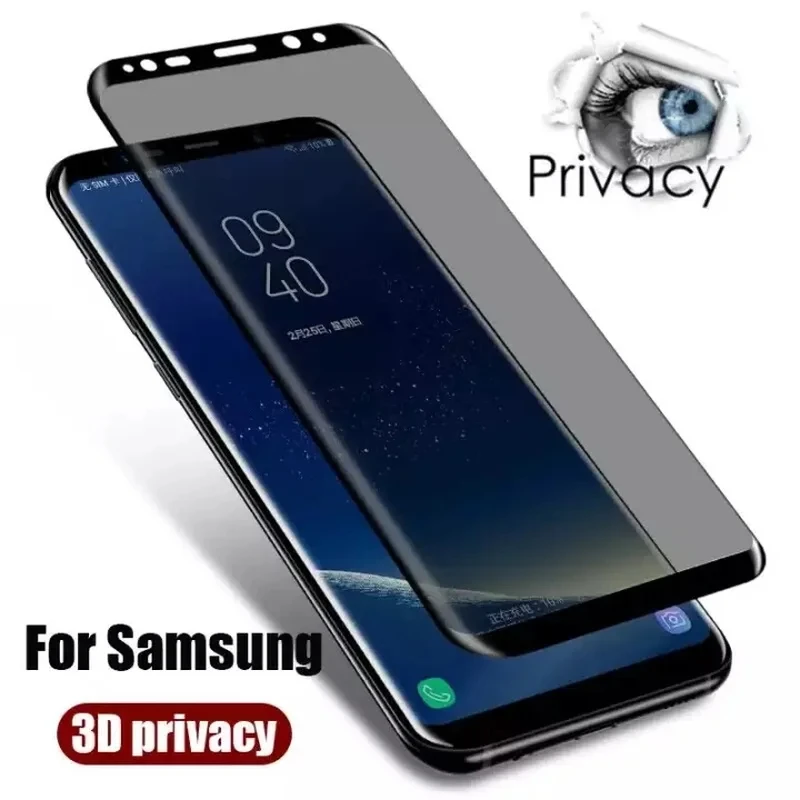3D Privacy Full Tempered Glass For Samsung Galaxy S23 Ultra S22 S21 S20 ...