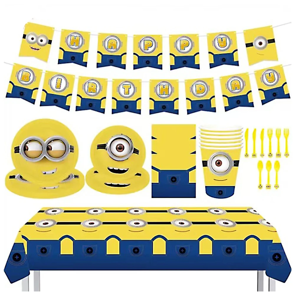 MINISO-Minionsed-Girl-Boy-Family-Home-Festivel-Party-Supplies-Kid-Happy ...