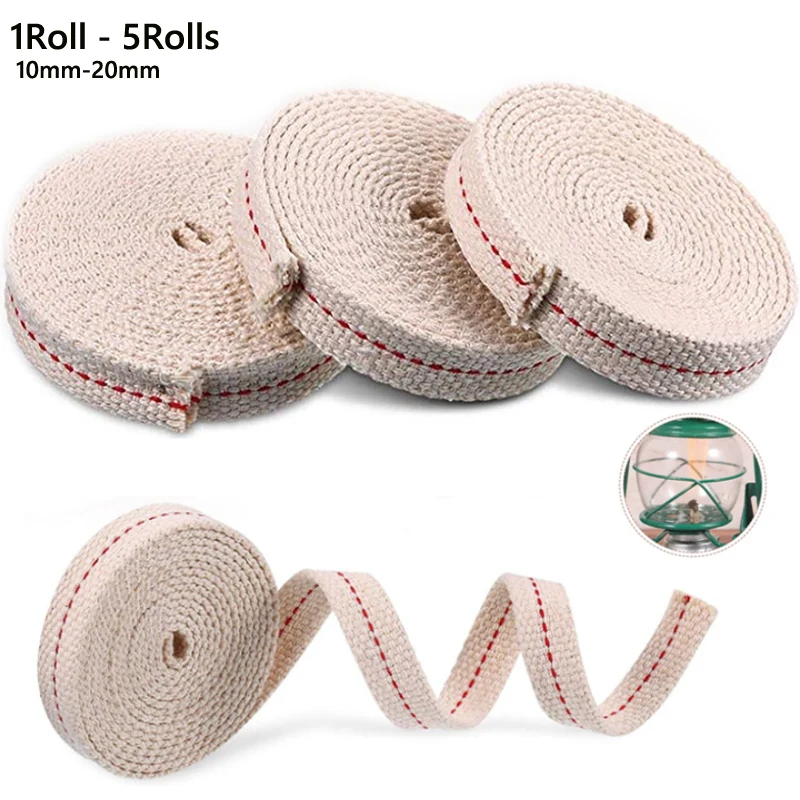 1-5Rolls-Oil-Lamp-Wicks-Flat-Oil-Lanterns-Wicks-with-Stitch-for-Oil ...