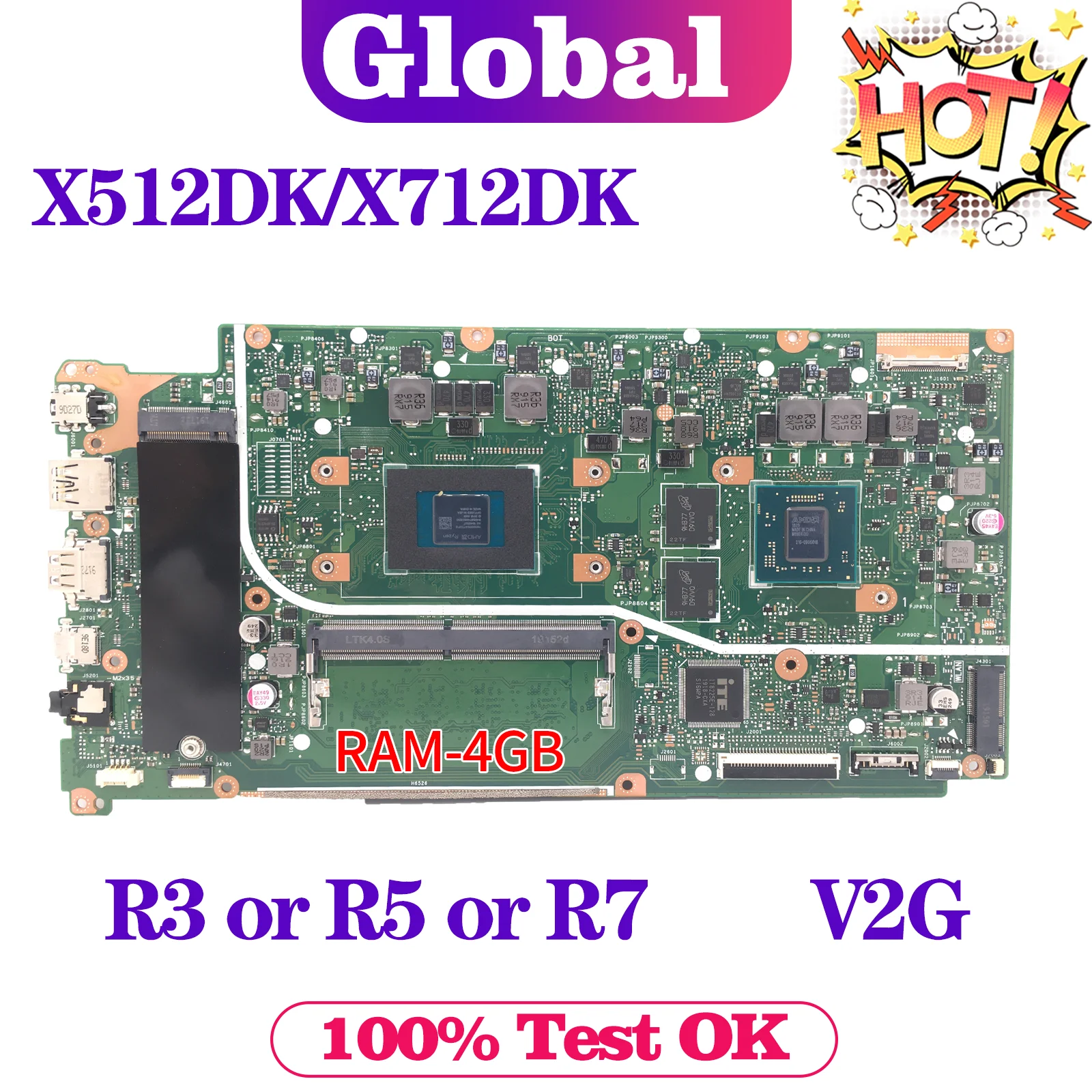 X512DA Mainboard For ASUS Vivobook X512DK M5050DA F512D A512DA A512DK ...
