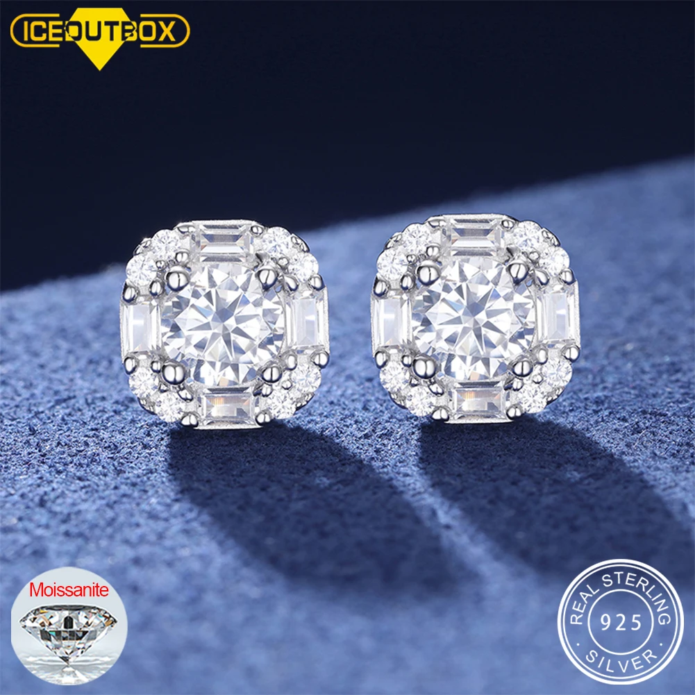 S925-2-12ct-Moissanite-Ear-Stud-Earrings-For-Women-925-Sterling-Silver-Sparkling-Piercing ...