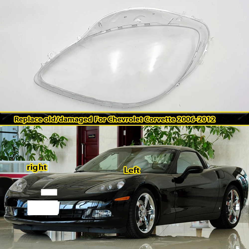 Headlamp Lampshade Replacement For Chevrolet Corvette C6 2006 to 2012 ...