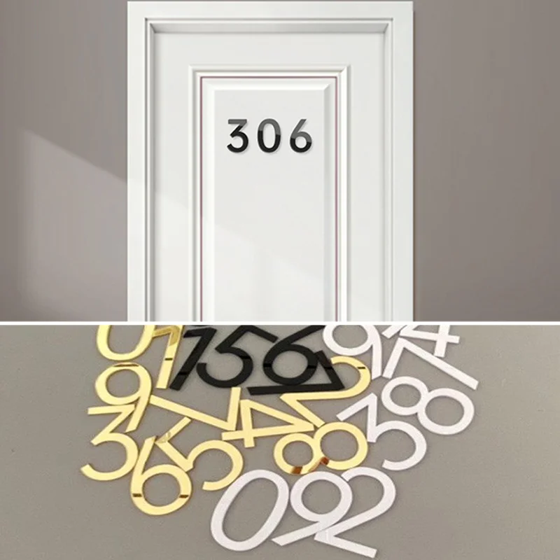 Self-adhesive-3D-Numeral-Plate-Sign-Gate-Digits-Number-Tag-Door-Label ...