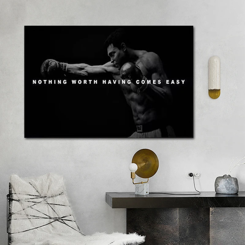 Boxing-Quotes-Motivational-Posters-and-Prints-Nothing-Worth-Having ...