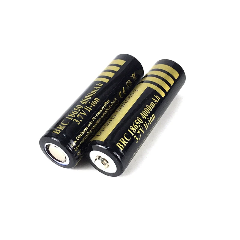 BRC 18650 3.7 V 4000mAh 용량 리튬 이온 배터리, LED 손전등 배터리 짐벌 배터리, 장난감 컨트롤러 송신기 ...