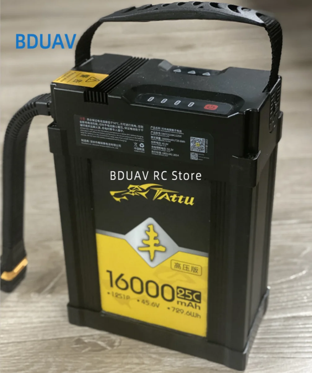 TATTU HV 16000mAh 15C 12S 45.6V 710.4 Wh Lithium Polymer Rechargeable Battery lipo battery for ...