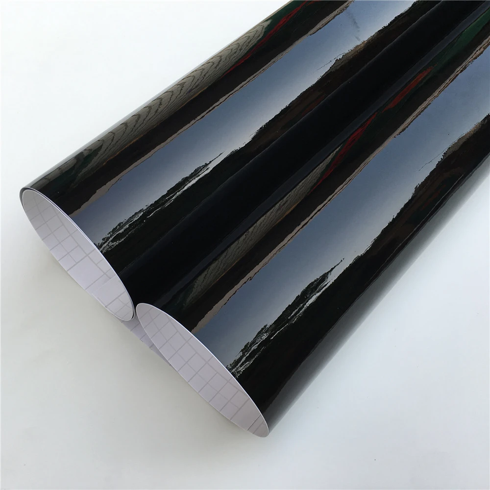 High Glossy Black Vinyl Wrap Film Sticker Gloss Black Self Adhesive ...