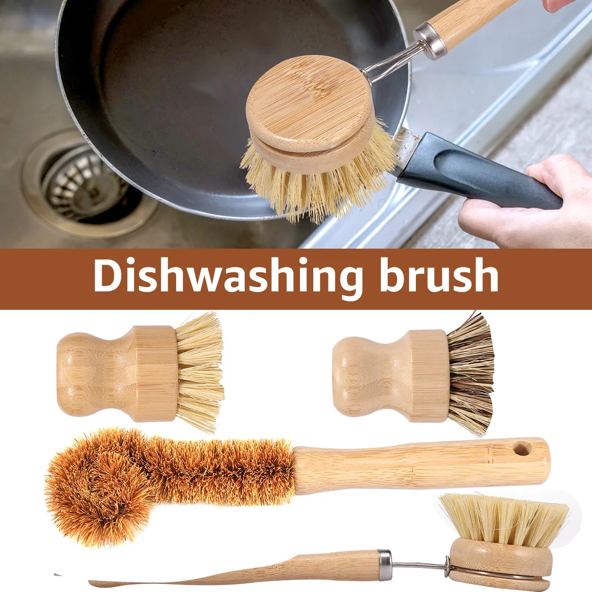 Dish-Brush-Made-of-Natural-Bamboo-Cleaning-Brush-Long-Wooden-Handle ...