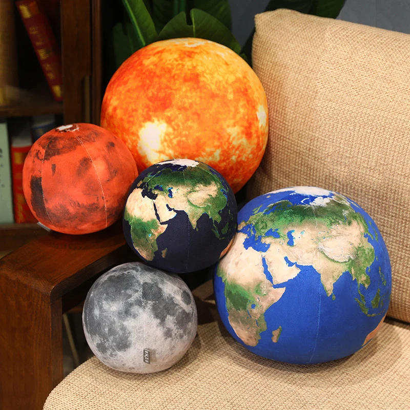 10-27cm Kawaii Moon,Sun,Earth,Mars Plush Pillow Soft Planet Satellite ...