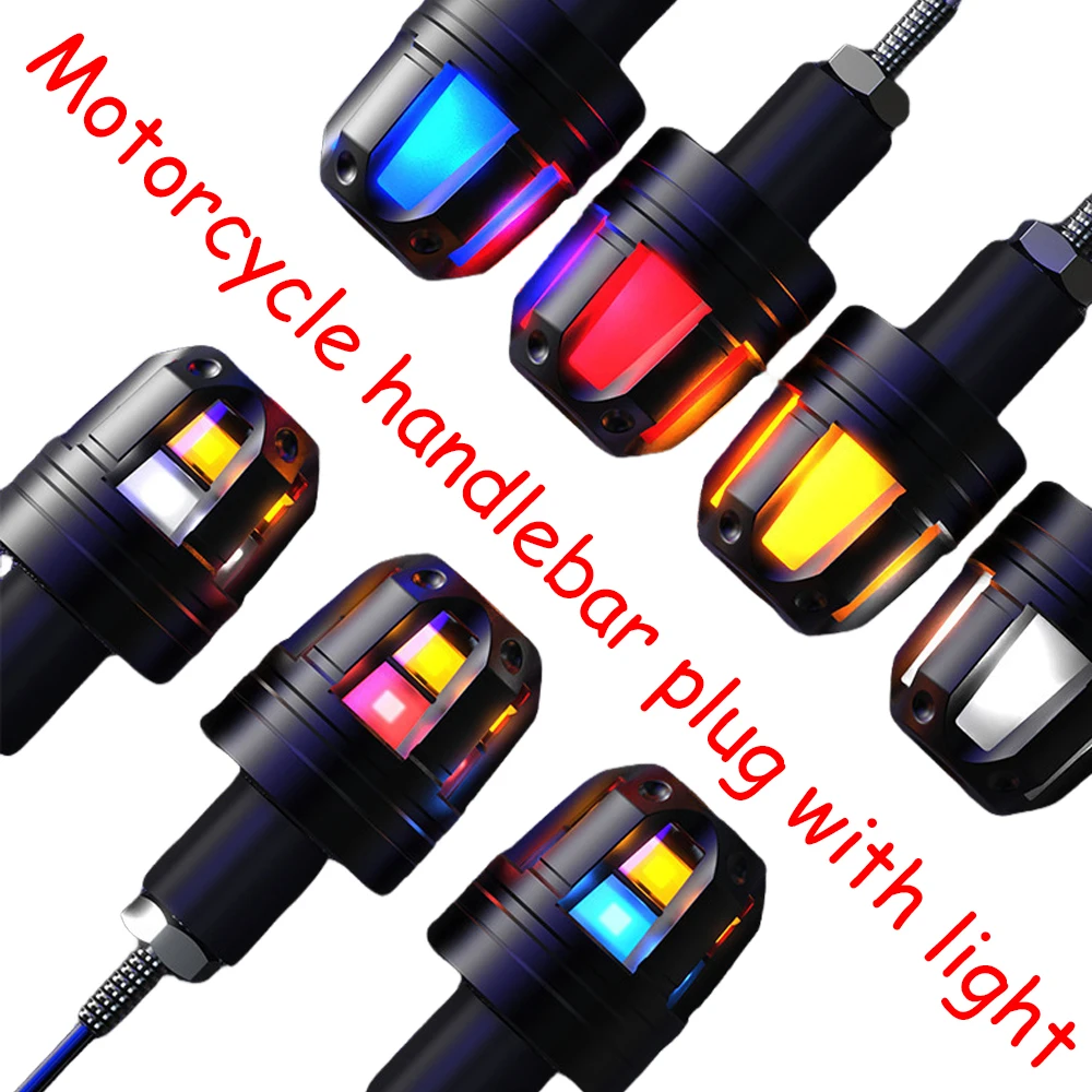 2pcs 12V Motorcycle LED Bar End Turn Signal Lights CNC Aluminum Amber ...
