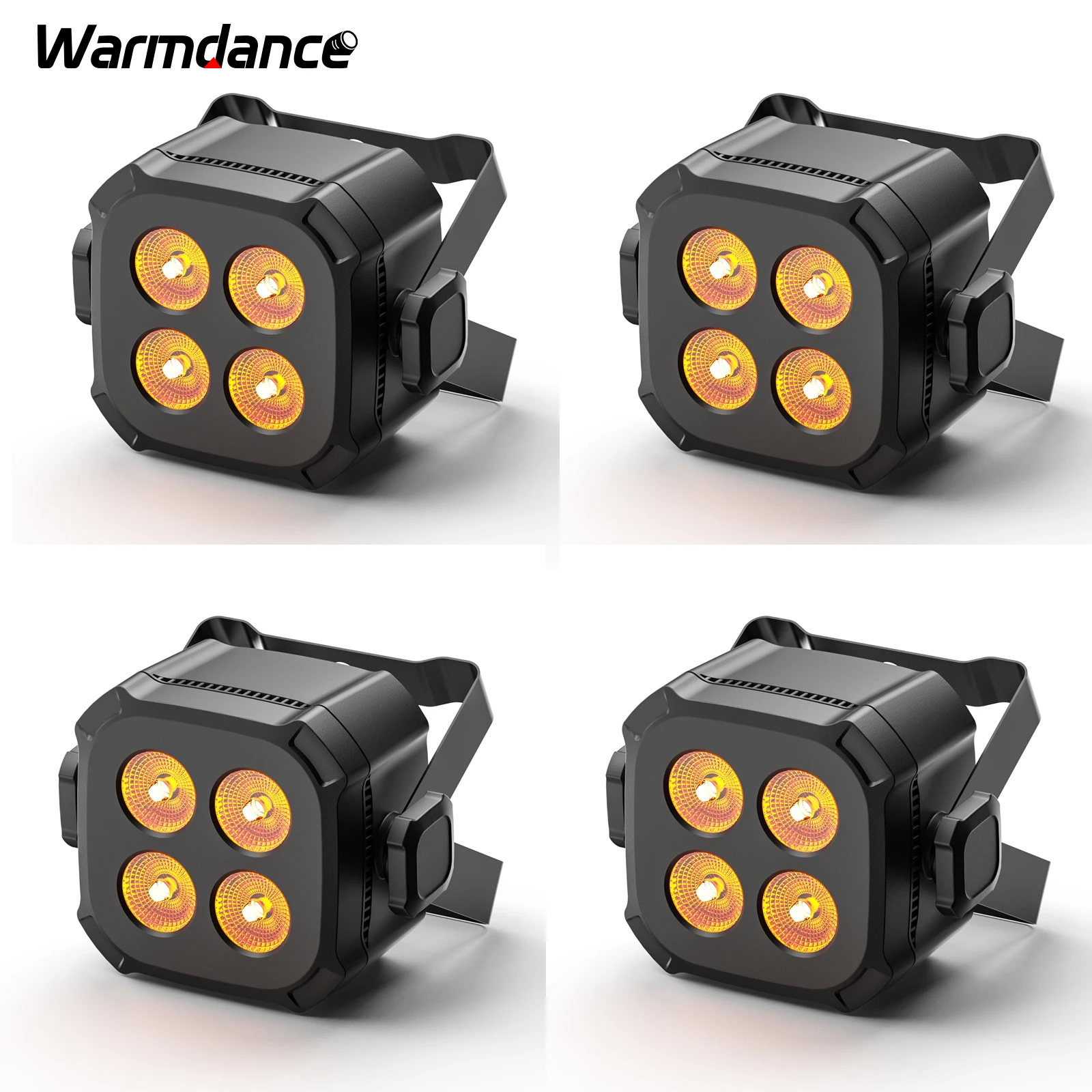 4PCS-SET-LED-Par-Lights-RGBWYP-CYAN-Stage-Effect-Lighting-Projector-DJ ...