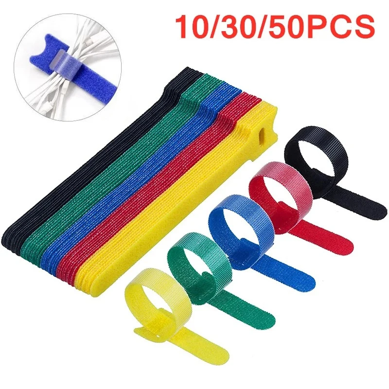 10-30-50pcs-Releasable-Cable-Ties-Plastics-Fastening-Reusable-Cable ...