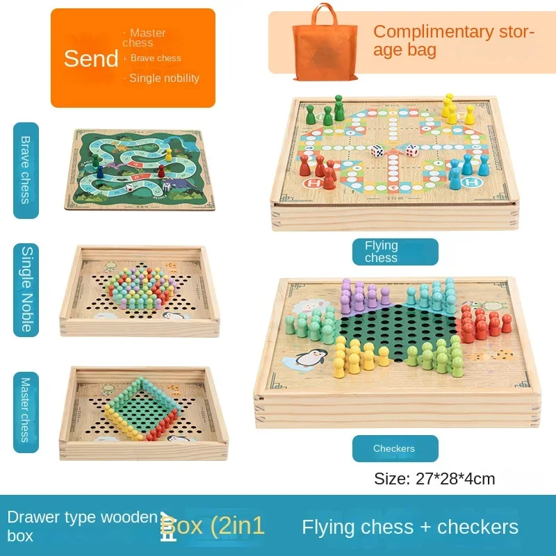 Aeroplane-Chess-Five-in-a-Row-Checkers-Animal-Checker-Multifunctional ...