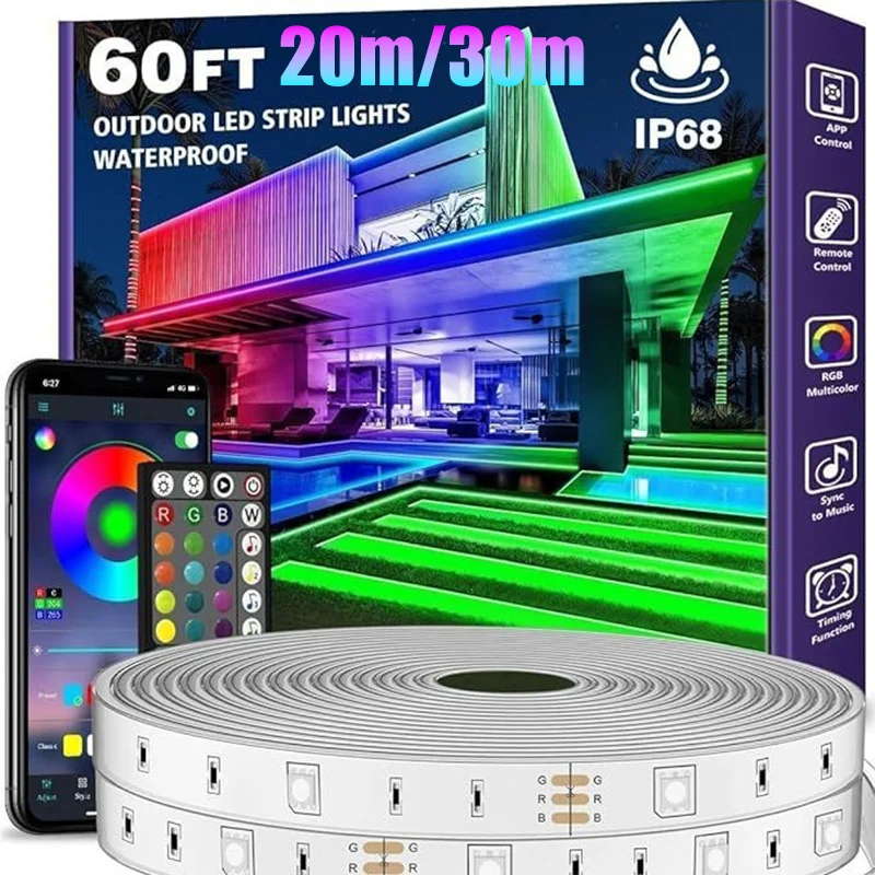 Neon-Strip-20M-30M-RGB-Outdoor-LED-Strip-Waterproof-IP68-Outdoor-LED ...