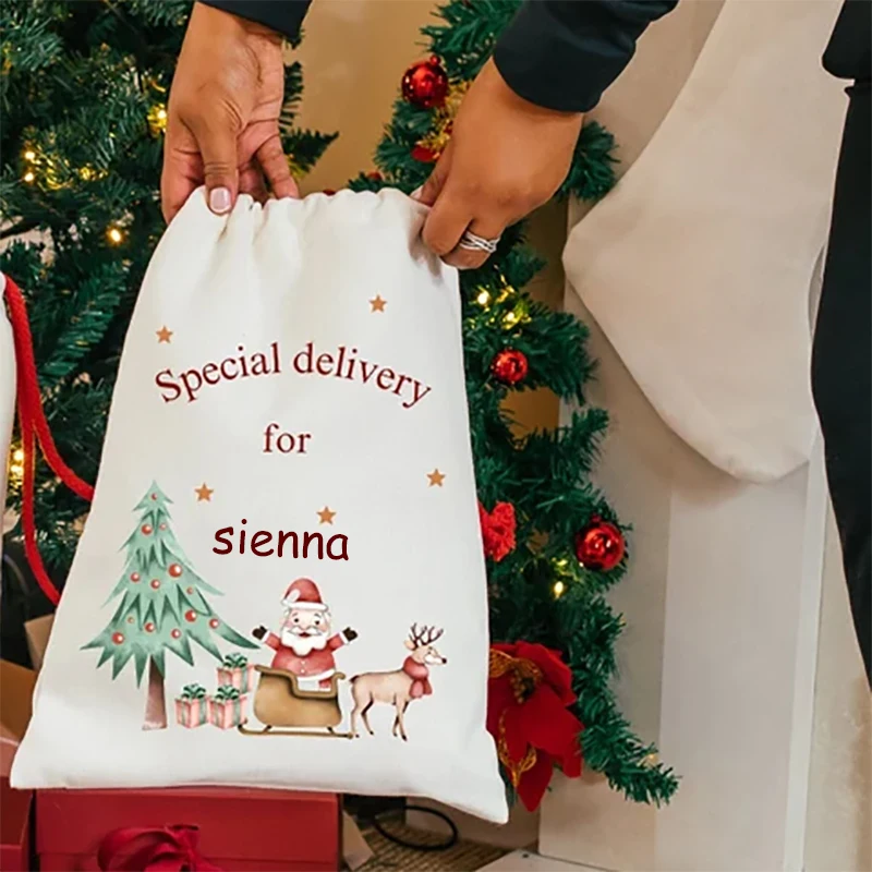 personalised-Santa-Claus-sack-Christmas-stocking-Merry-Xmas-eve ...