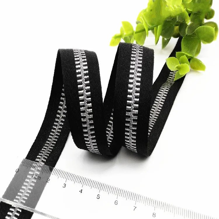 Hot-sale-5meters-lot-2cm-Printed-zipper-pattern-grosgrain-Ribbons-DIY ...