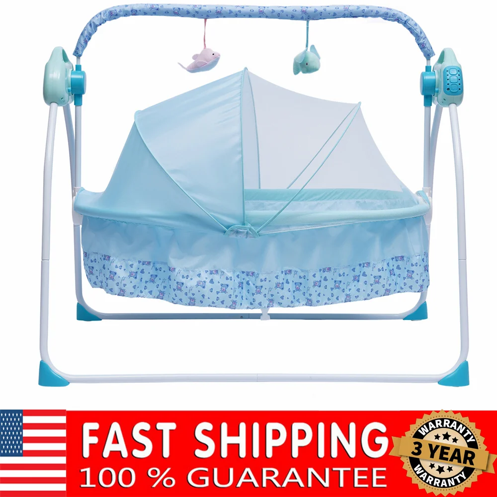 Portable-Electric-Baby-Cradle-Crib-Auto-Swing-Bassinet-Rocking-Cot ...