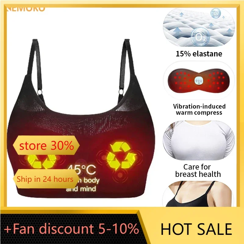Electric-Breast-Massage-Bra-Vibration-Chest-Massager-Breast-Enhancement ...
