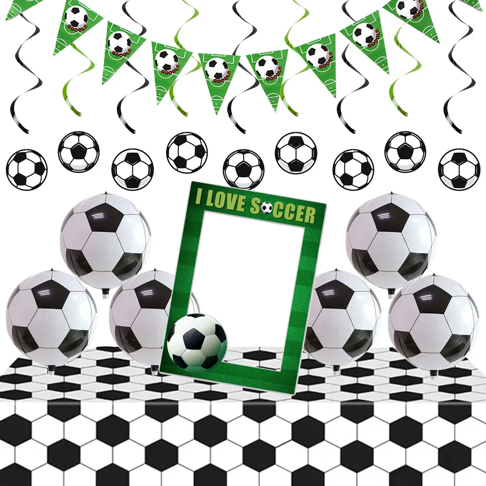 Soccer-Theme-Decor-Tablecloth-Hanging-Swirls-Balloons-Football-Selfie ...