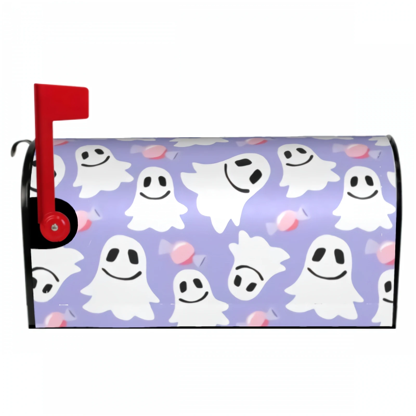 Purple Halloween Mailbox Covers Magnetic Cute Girly White Ghost Pink ...