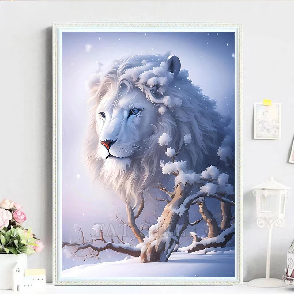 White Snow Lion