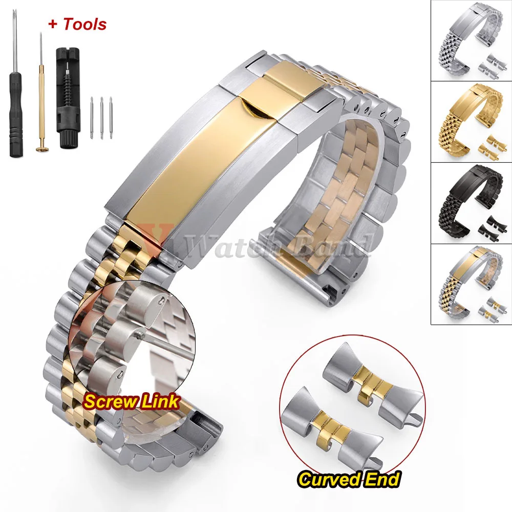 For Rolex DAYTONA SUBMARINER Yacht-Master Stainless Steel Watch Strap ...