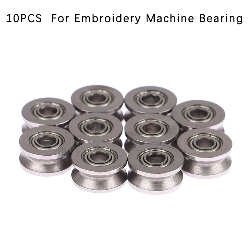 10Pcs-V-Groove-Sealed-Ball-Bearing-Guide-Track-Roller-Bearing ...