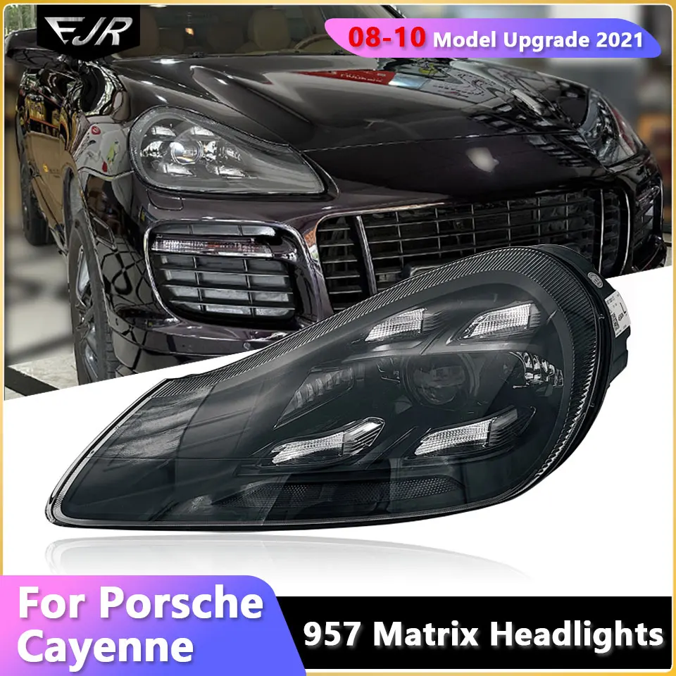 957 Headlights For Porsche Cayenne 08-10 Upgraded 21 Matrix Style LED ...