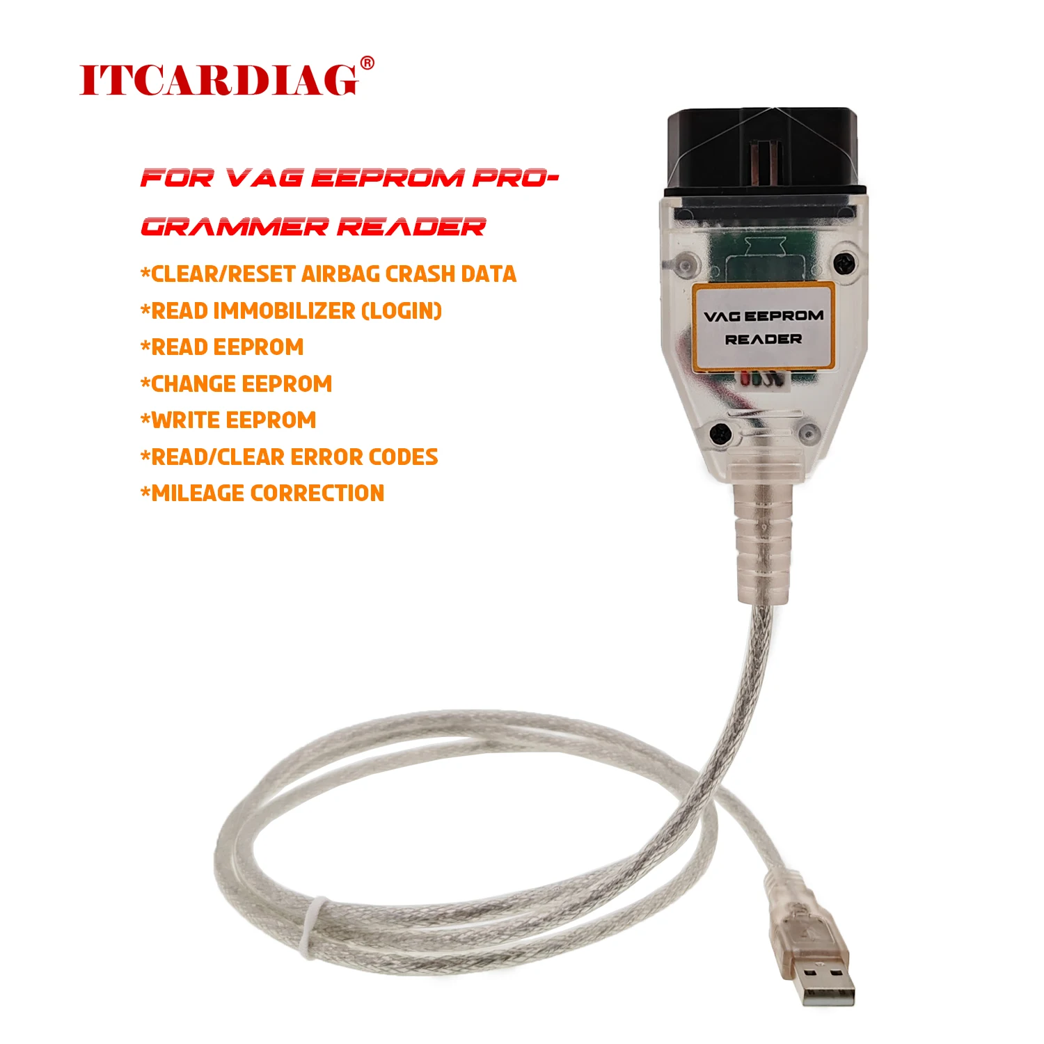 For VAG Eeprom Programmer Reader 1.20 Supports Clear Reset Airbag Crash ...