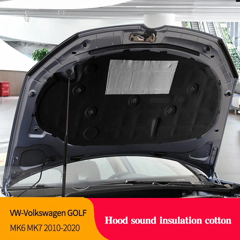 Sound Heat Insulation Cotton Car Engine Hood Heat Deadener Pad For VW ...