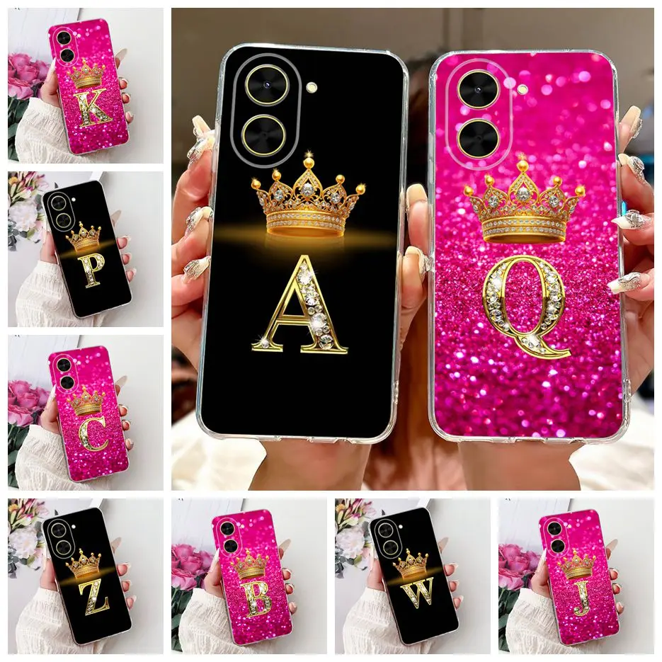 For Xiaomi Redmi A5 4G Case 2025 New Crown Letters Cover Soft Silicone ...