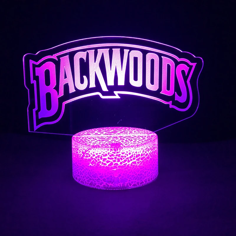 Generic Backwoods Logo Night Lights 3d Led Lamp For Bedroom Manga Cigar ...