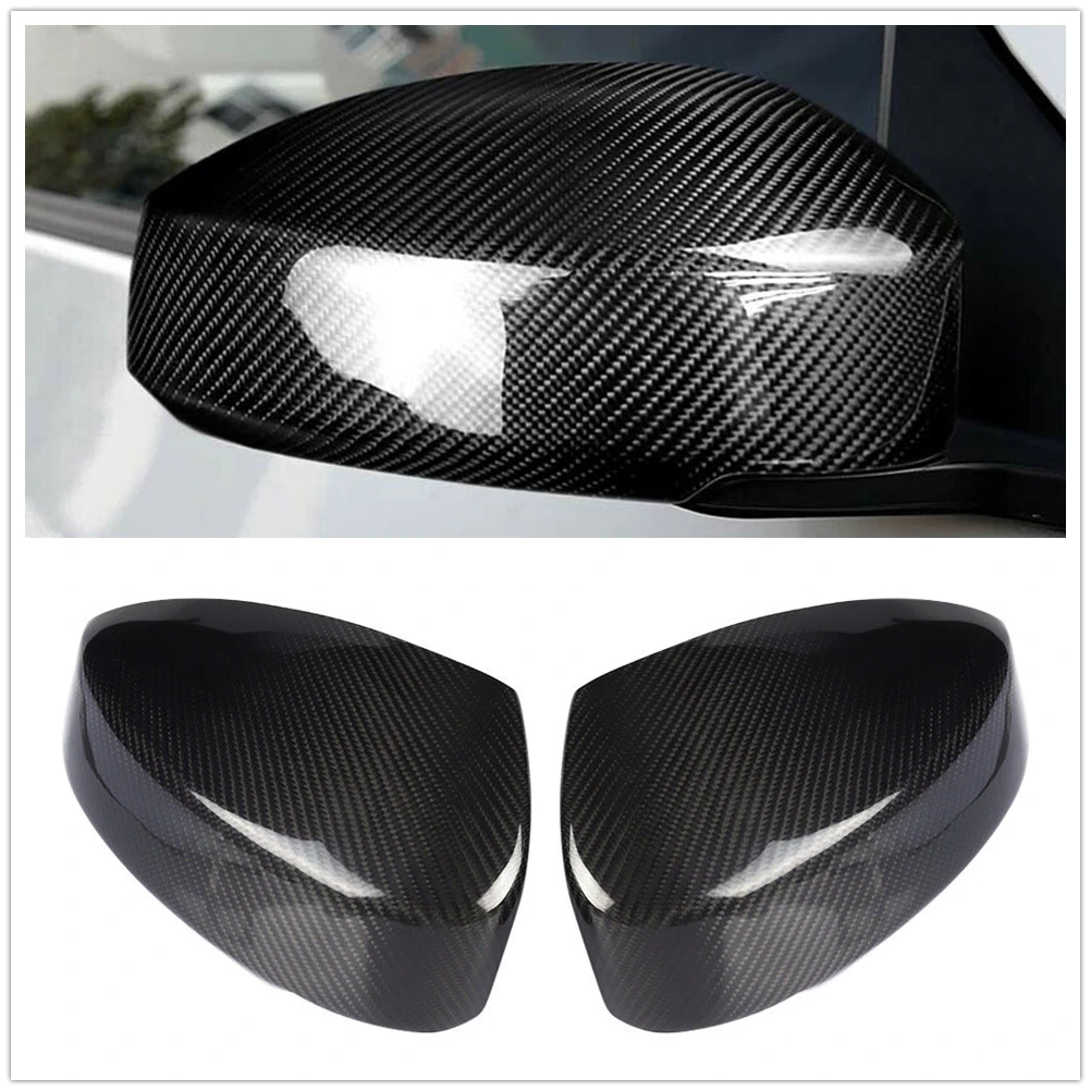For Nissan 350Z 2003 2009 Rearview Mirror Cover Cap Real Carbon Fiber ...