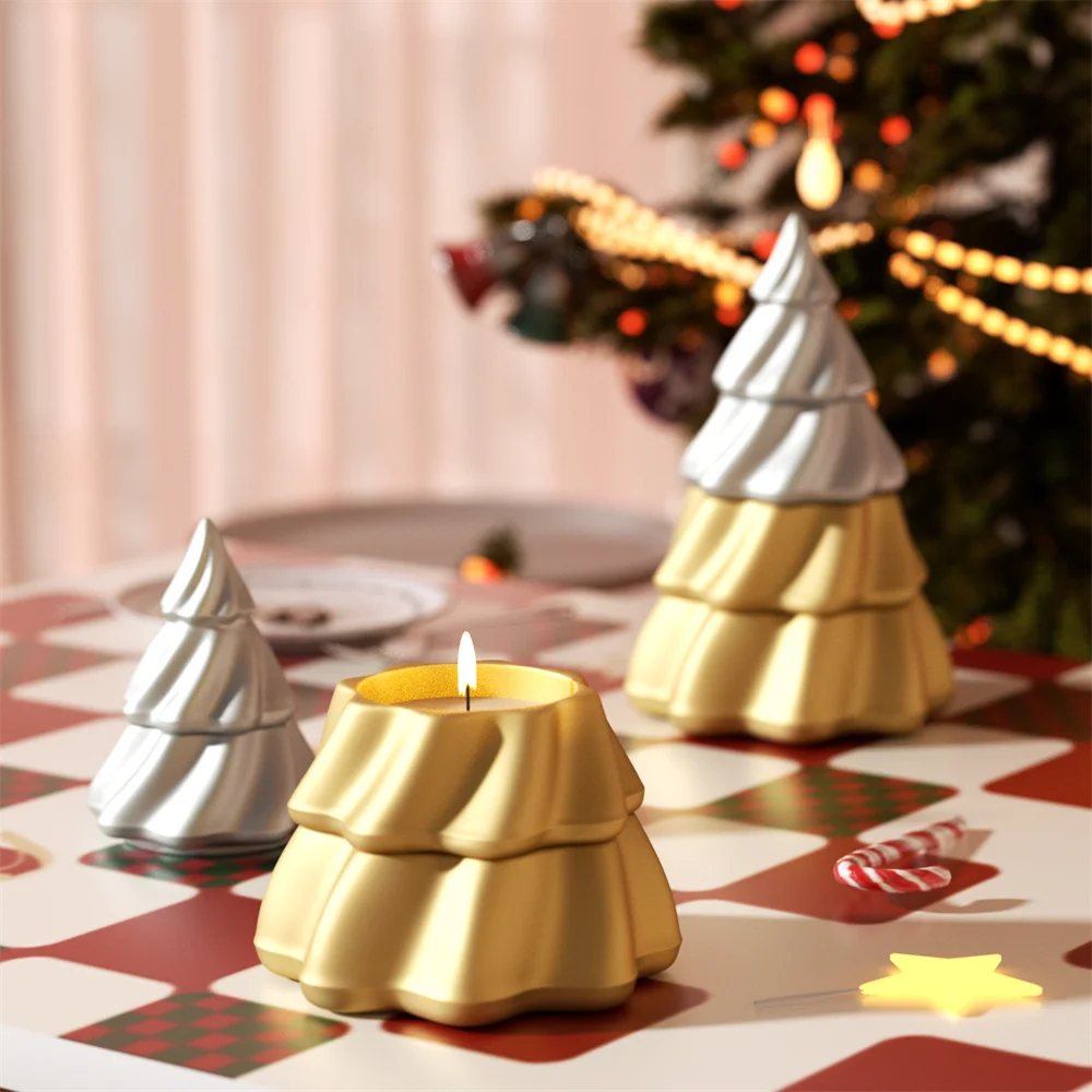 Stacking-Christmas-Tree-Candle-Jar-Silicone-Molds-for-Gypsum-Handmade ...