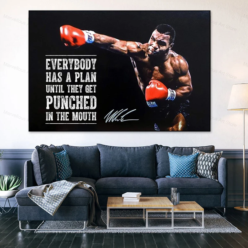 Boxing-Motivational-Canvas-Painting-Everybody-Has-A-Plan-Till-They-Get ...
