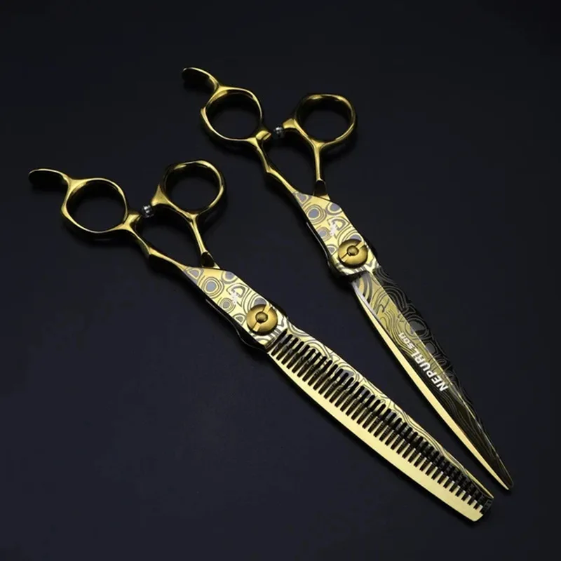 Professional-7-Golden-Neppson-Damascus-High-Grade-Scissors-Scissors ...