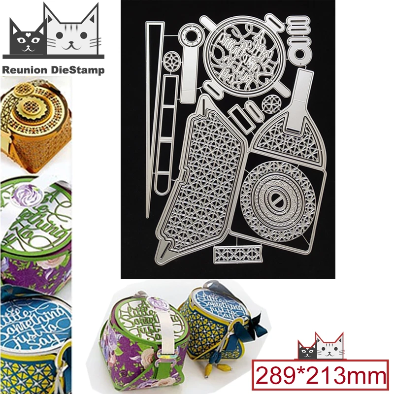 Happy Hamper Gift Box Die Set Decoration Die Metal Cutting Dies Diy ...
