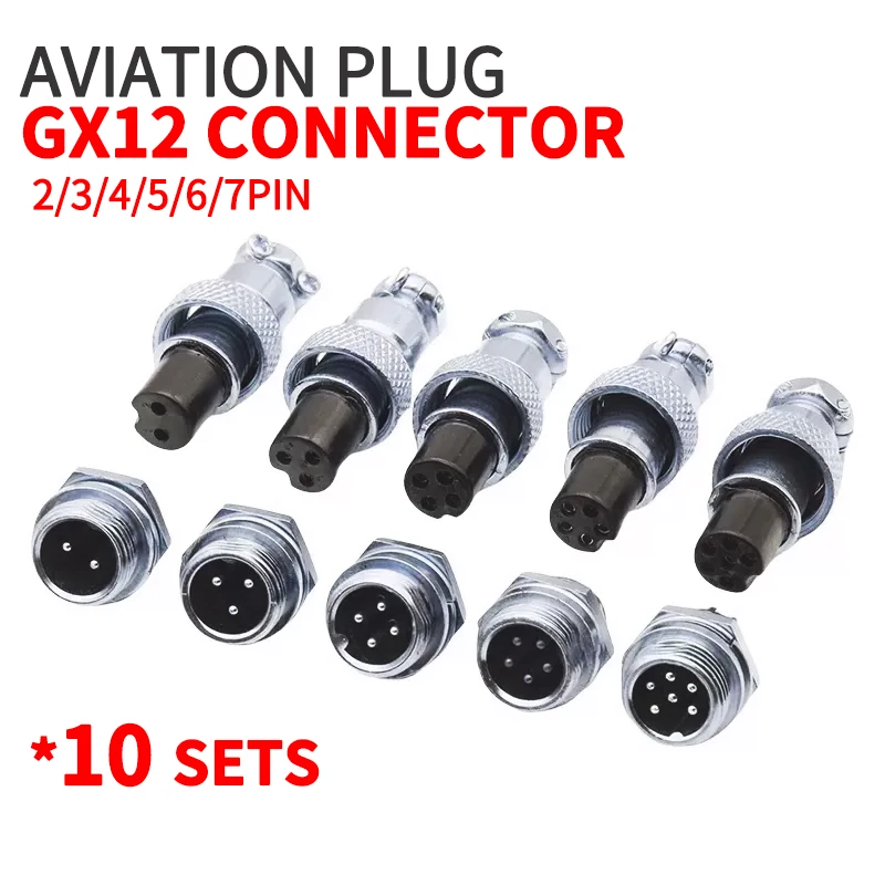 10-Pcs-GX12-Aviation-Circular-Connector-2-Pin-3pin-4pin-5pin-6pin-7pin ...