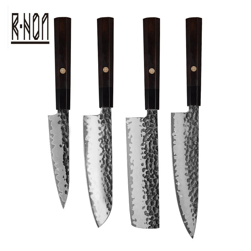 Forged-Hammer8Cr14Mov-Composite-Steel-Kitchen-Knife-Japanese-Style ...