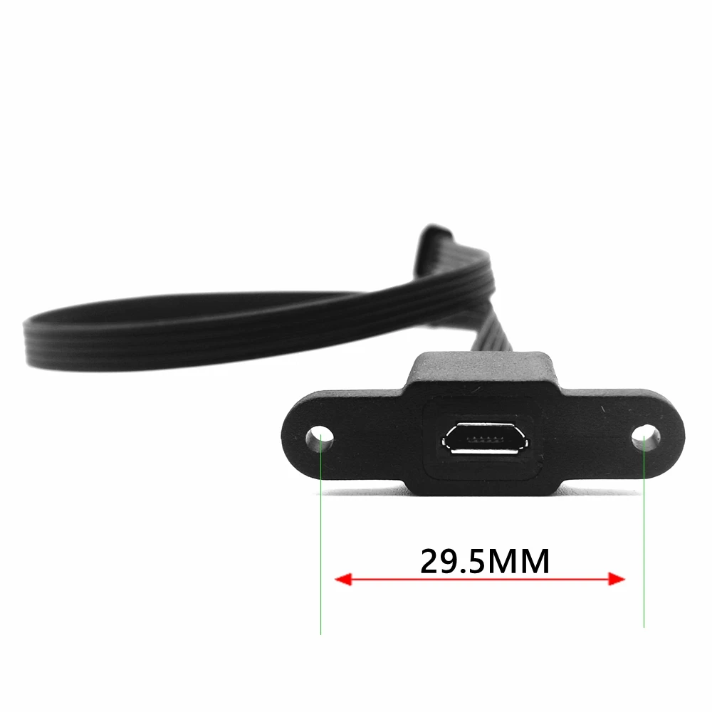 90 degree 5Pin left right angle micro-usb port male to female lock plug ...