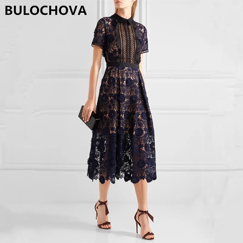 BULOCHOVA-Runway-Designer-Lace-Hollow-Out-Embroidery-Slim-Long-Dress ...
