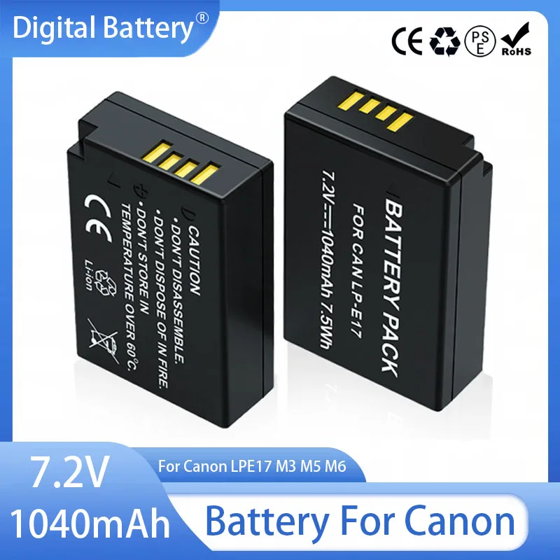 Original-LP-E17-Battery-1040mAh-Rechargeable-Batteries-For-Canon-LPE17 ...