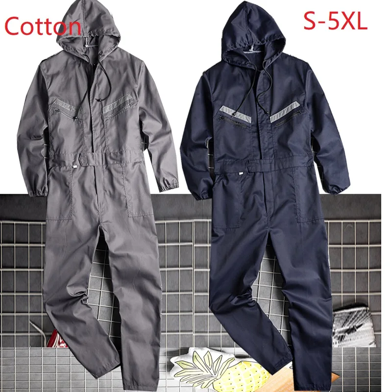 100-cotton-Work-Coveralls-For-Men-Miner-Painter-Welding-Suit-Safety ...