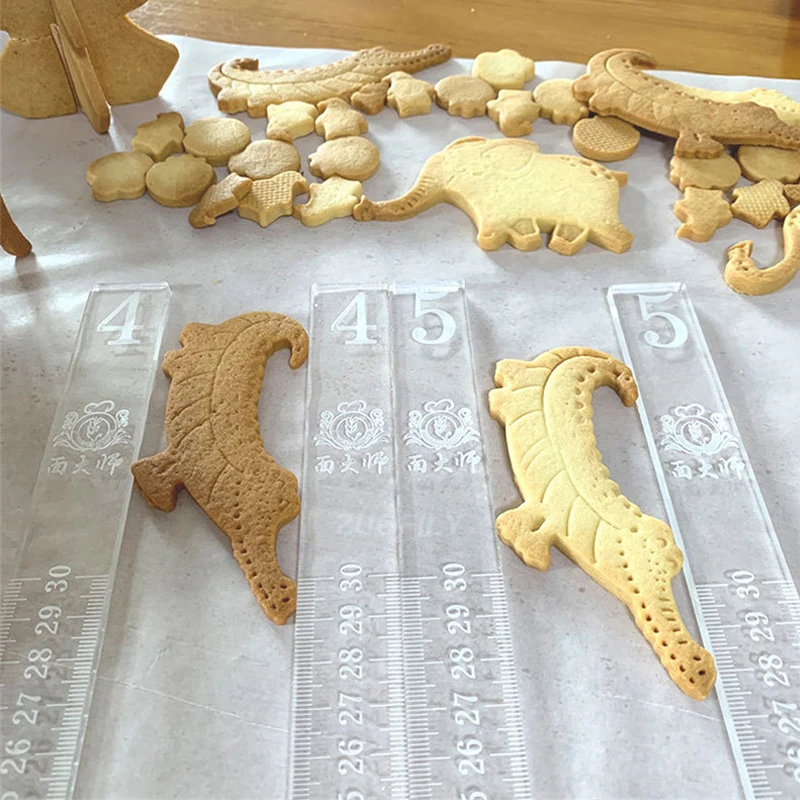 2Pcs Biscuit Cake Rolling Tool Acrylic Balance Ruler Fondant Smoother ...